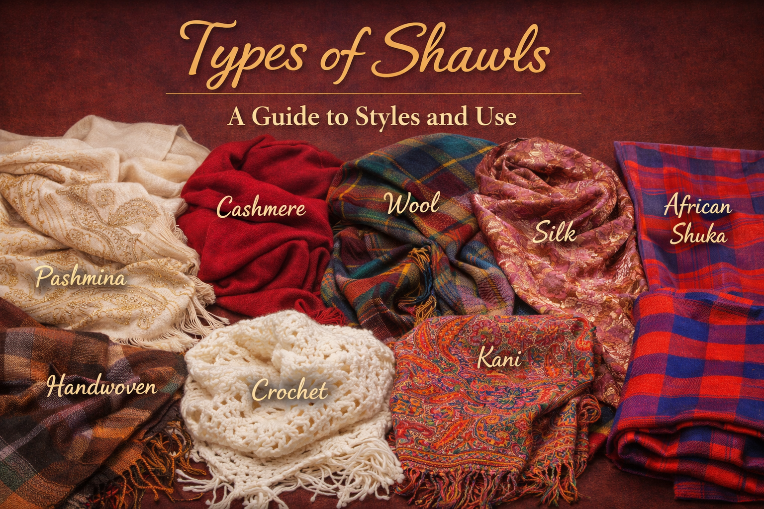 Types of Shawls: A Guide to Styles and Use