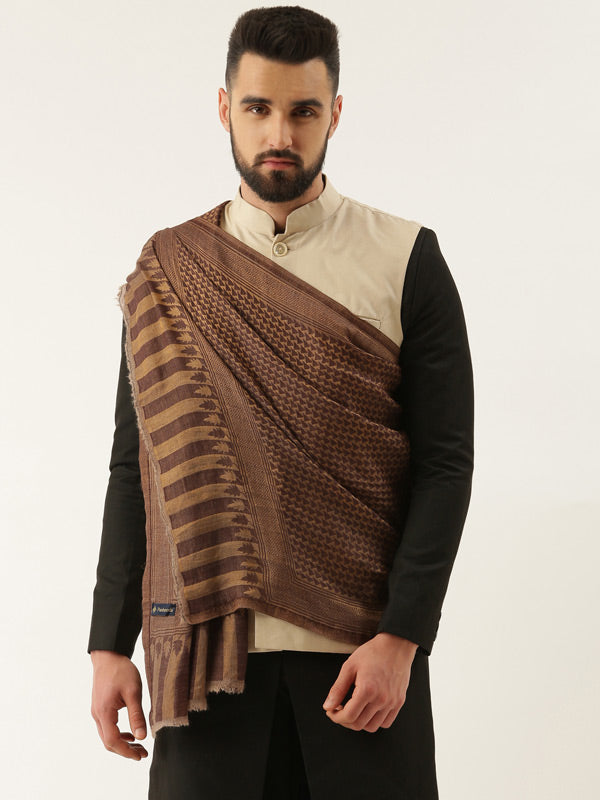 Men Aarzoo Fine Pashmina Wool Blend Stole, Scarf (Size71X203 CM)